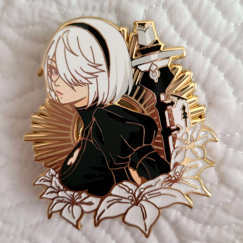 Yorha 2B Nier Enamel Pin - Etsy