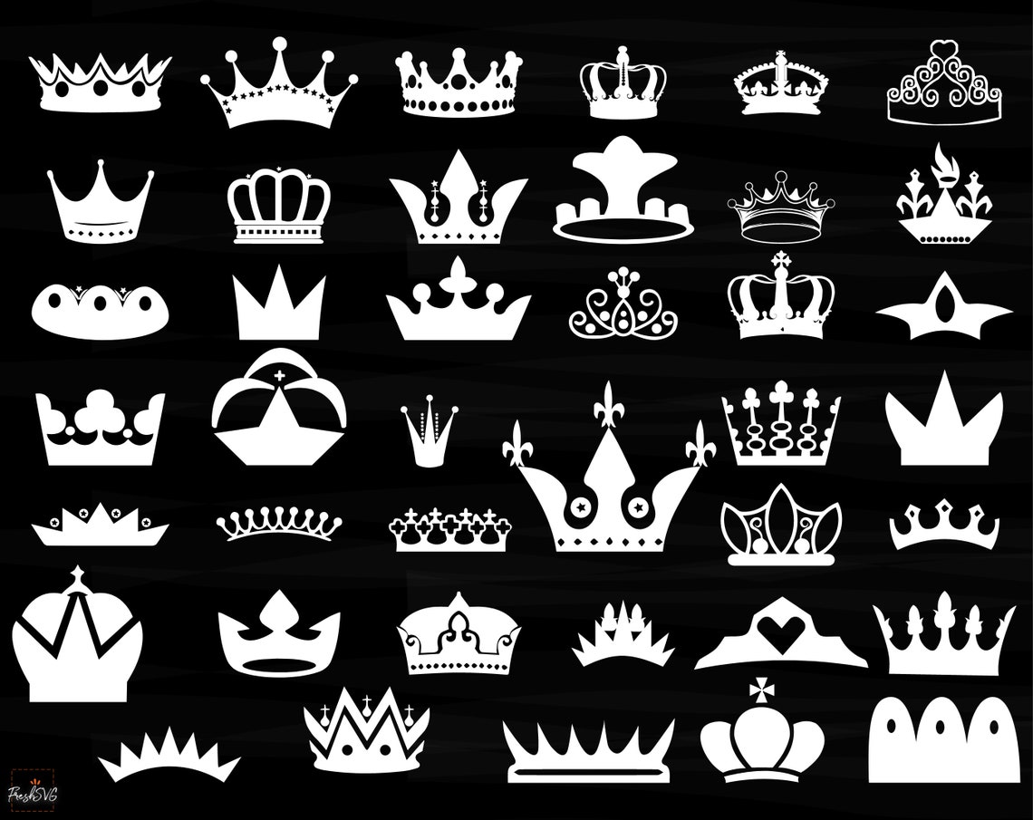 Crown SVG Crown Bundle SVG Crown Silhouette Crown Clipart - Etsy
