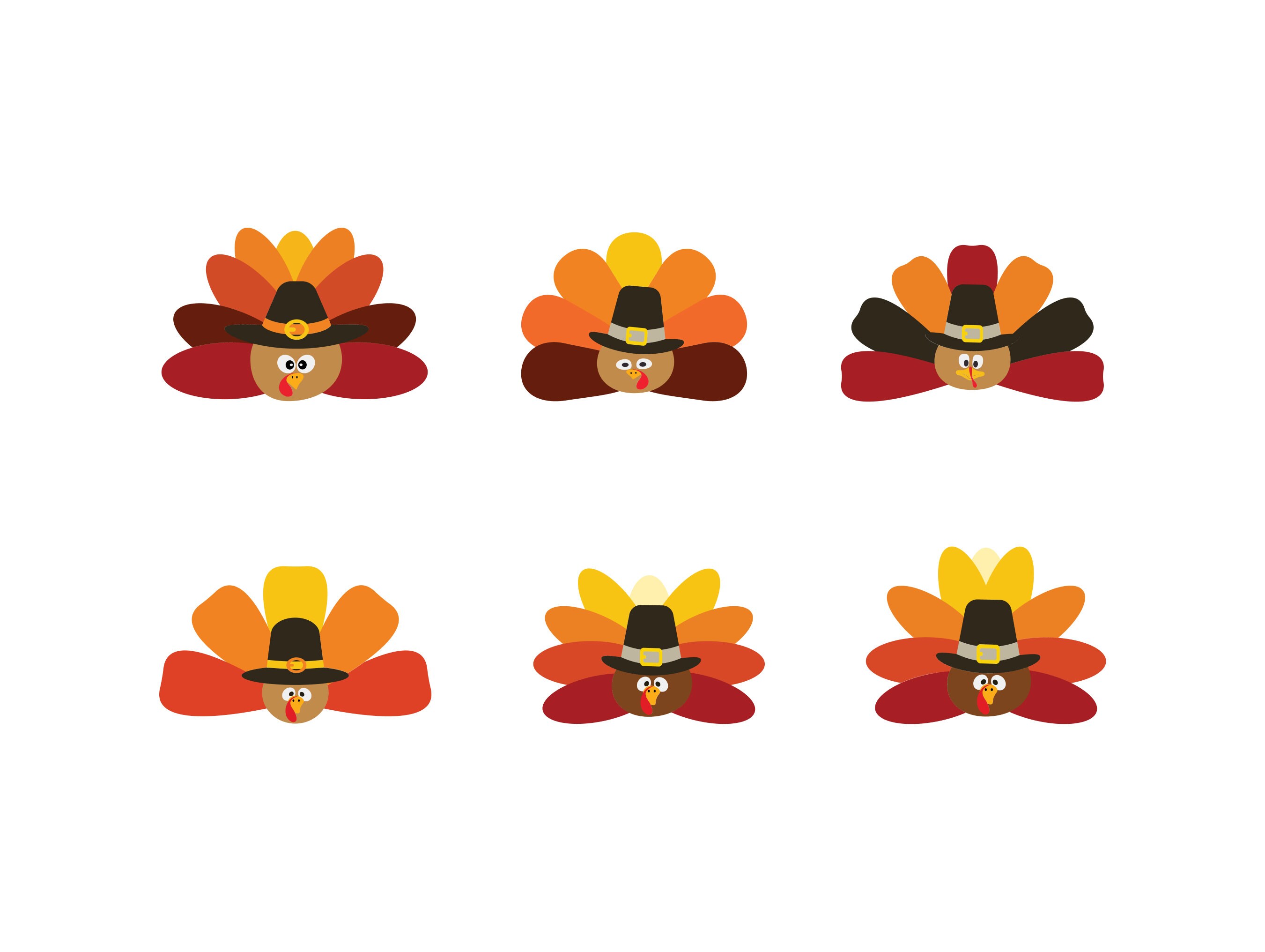 Thanksgiving SVG Pilgrim Hat Turkey SVG Thanksgiving Clipart - Etsy
