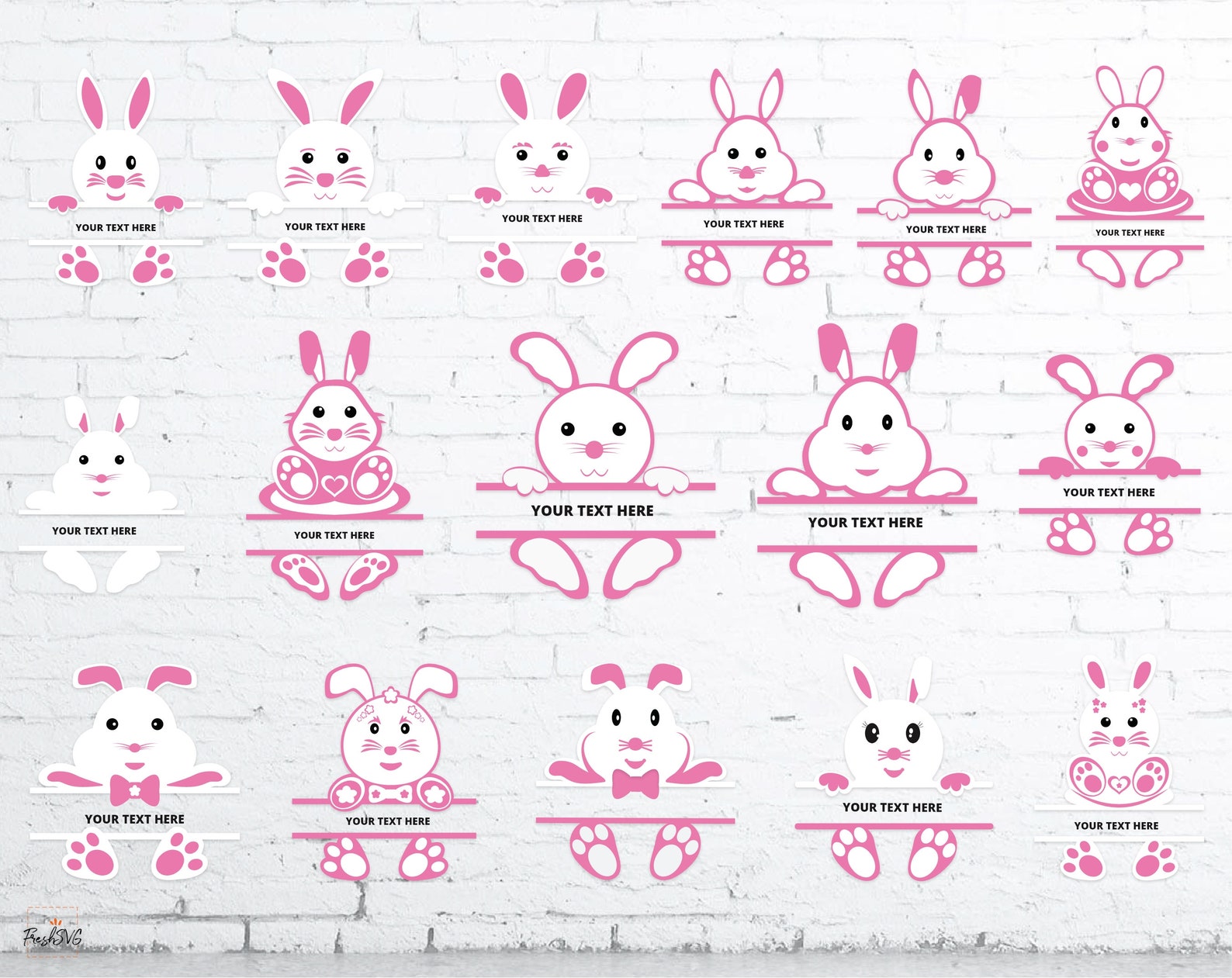 Bunny Split SVG Bunny Split Bundle SVG Bunny Split - Etsy