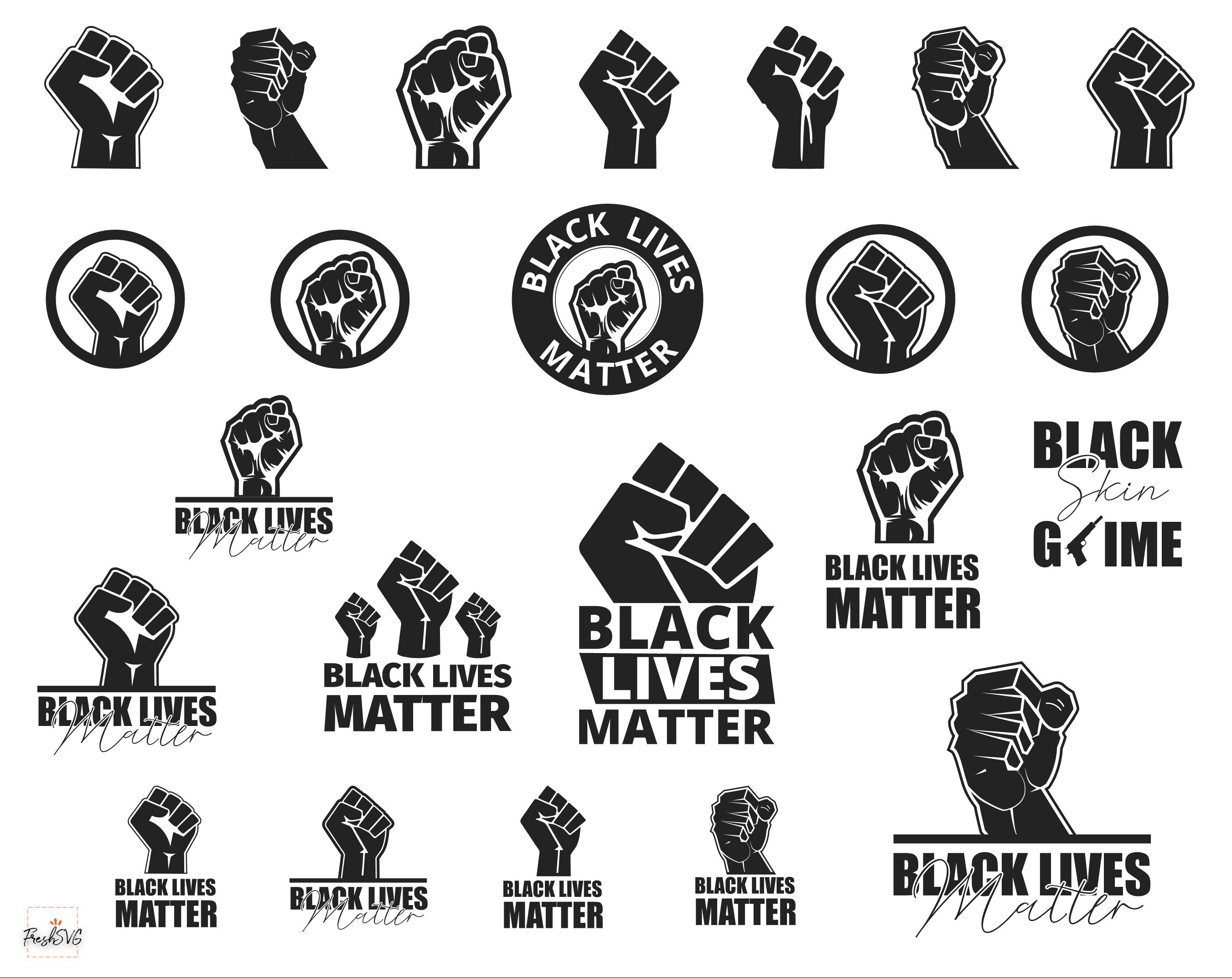 Black Lives Matter SVG Black Lives Matter Bundle SVG Black | Etsy