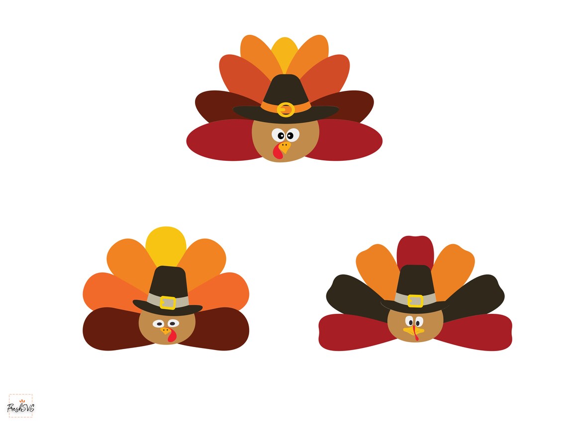Thanksgiving SVG Pilgrim Hat Turkey SVG Thanksgiving Clipart - Etsy
