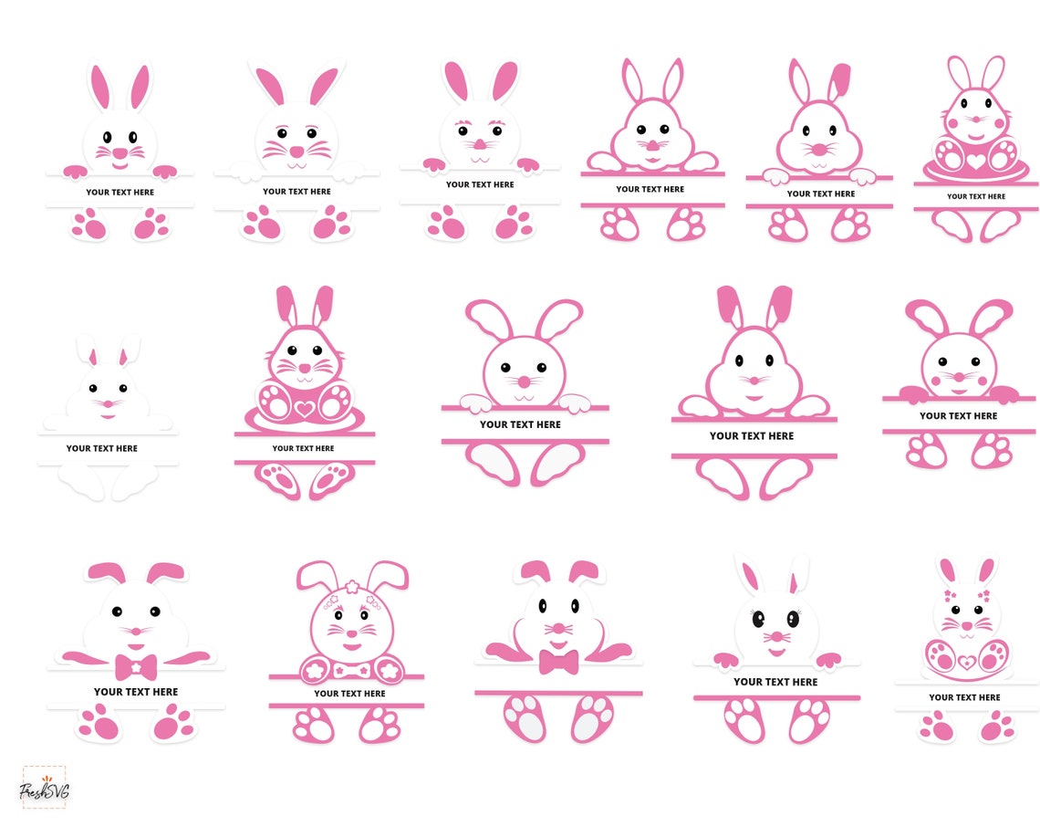Bunny Split SVG Bunny Split Bundle SVG Bunny Split - Etsy