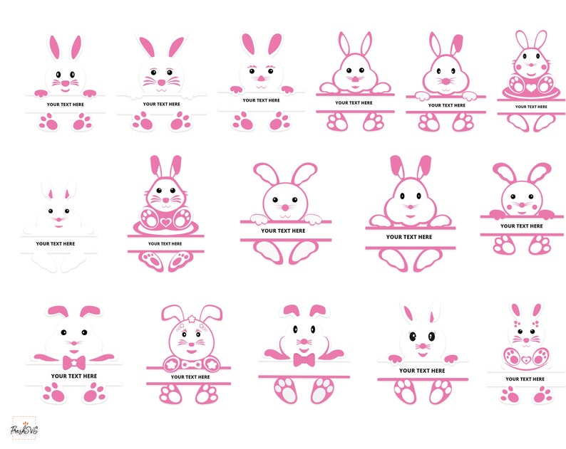Bunny Split SVG Bunny Split Bundle SVG Bunny Split - Etsy