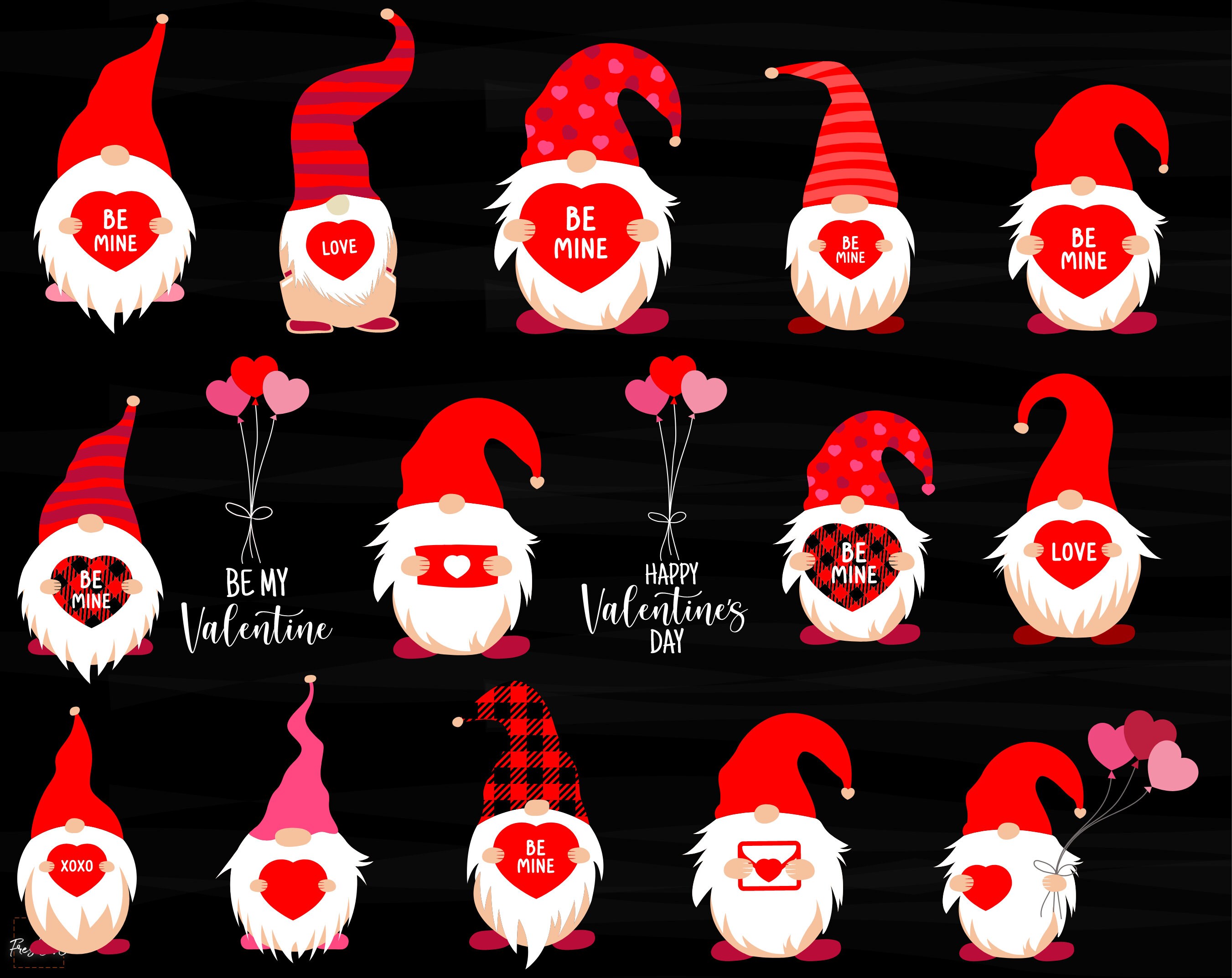 Valentine Gnome SVG Valentine Day Svg Bundle Valentine Gnome | Etsy