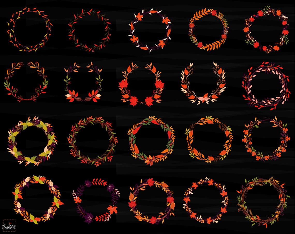 Autumn Wreath SVG Autumn Wreath Bundle SVG Autumn Wreath | Etsy