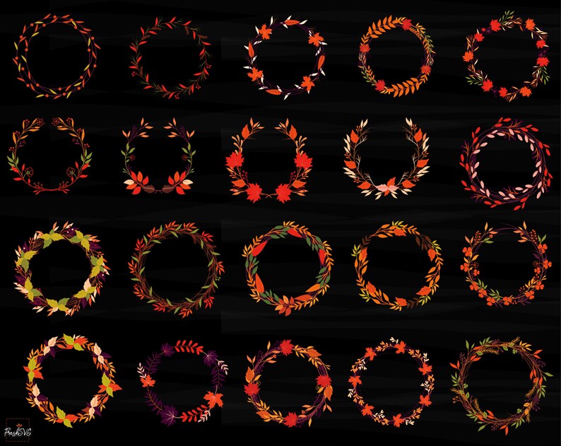 Autumn Wreath SVG Autumn Wreath Bundle SVG Autumn Wreath | Etsy