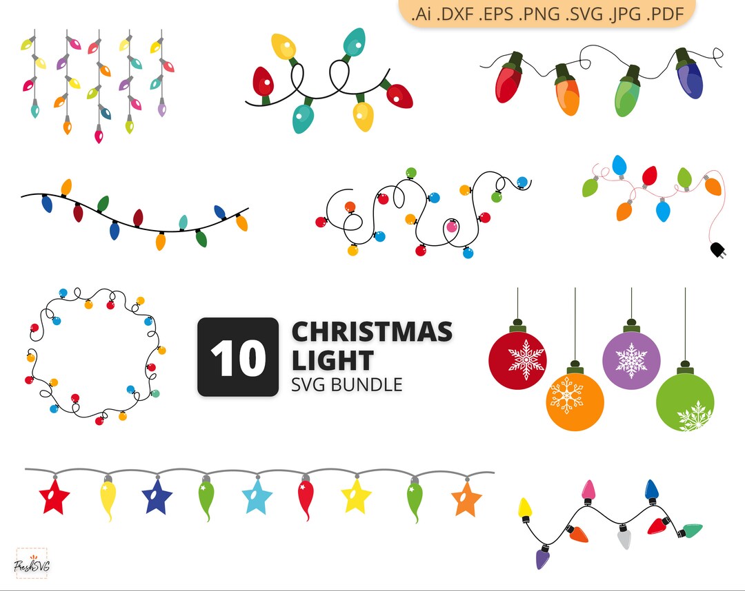 Christmas Light SVG, Christmas Light Bundle SVG, Christmas Light ...