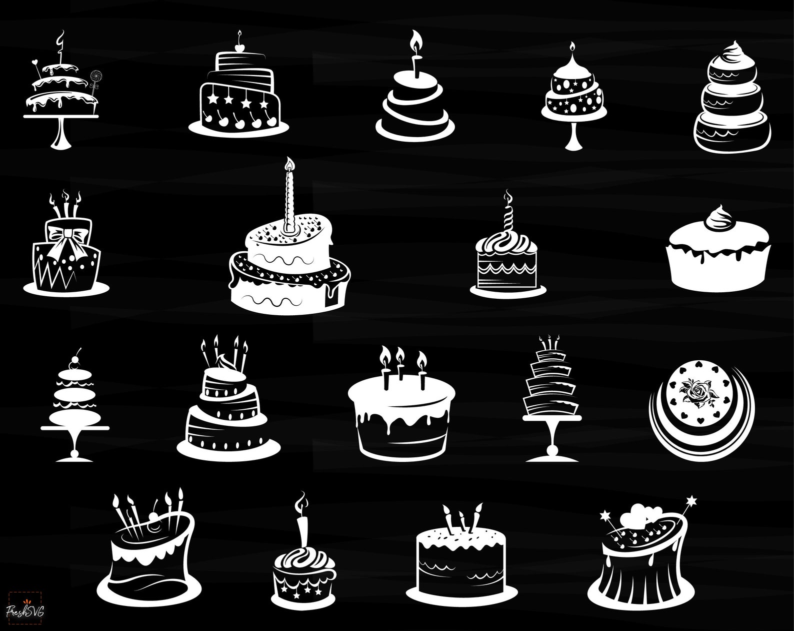 Birthday Cake SVG Birthday Cake Bundle SVG Birthday Cake - Etsy