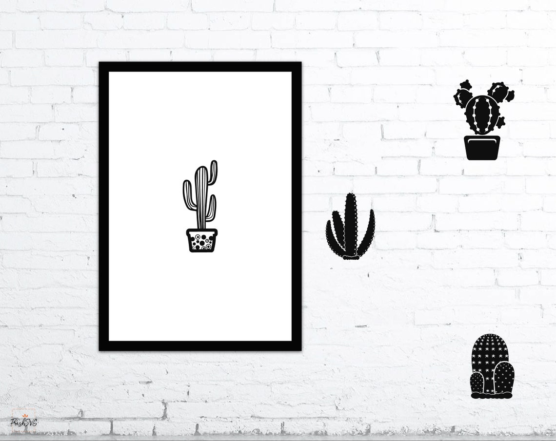 Cactus SVG Cactus Bundle SVG Cactus Silhouette Cactus | Etsy