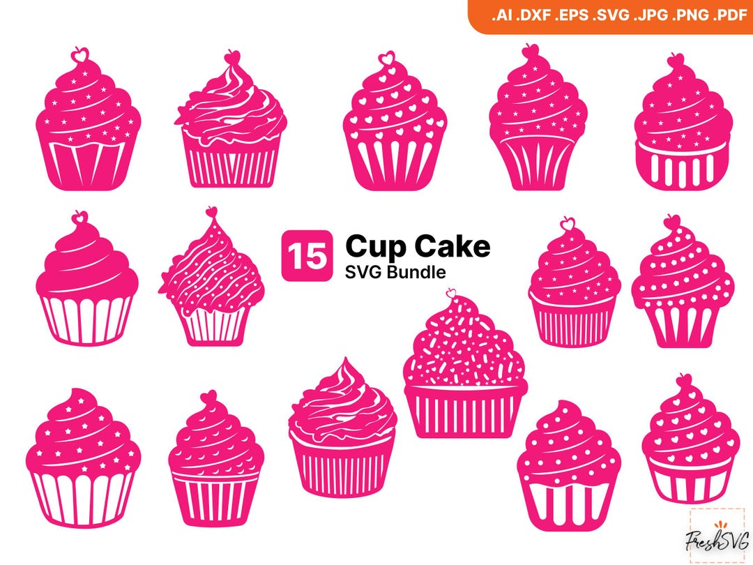 Cupcake SVG, Birthday Cupcake SVG, Muffin SVG, Dessert Svg, Cupcake Cut ...