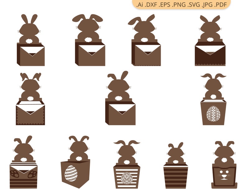 Bunny Gift Box SVG Bunny Gift Box Bundle SVG Bunny Gift Box | Etsy
