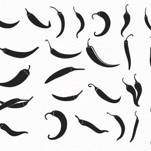 Chilli SVG, Chilli Bundle SVG, Chilli Silhouette, Chilli Clipart ...