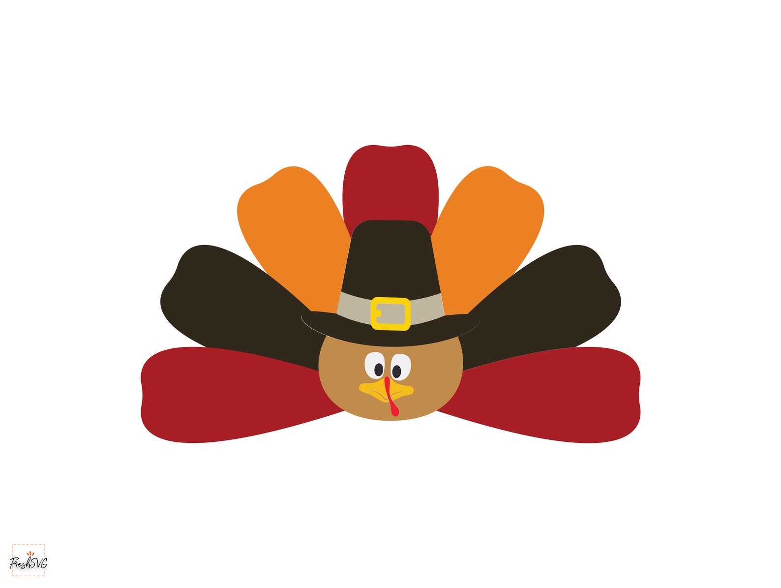 Thanksgiving SVG Pilgrim Hat Turkey SVG Thanksgiving Clipart - Etsy