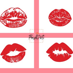 Valentine Kiss Lip SVG, Lips Svg, Valentine Lips Bundle SVG, Lips ...