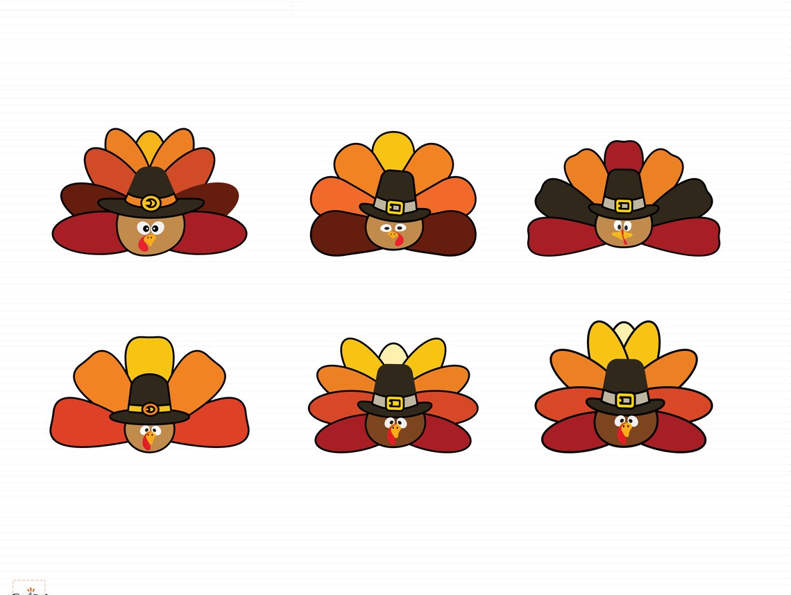 Thanksgiving SVG Pilgrim Hat Turkey SVG Thanksgiving Clipart - Etsy