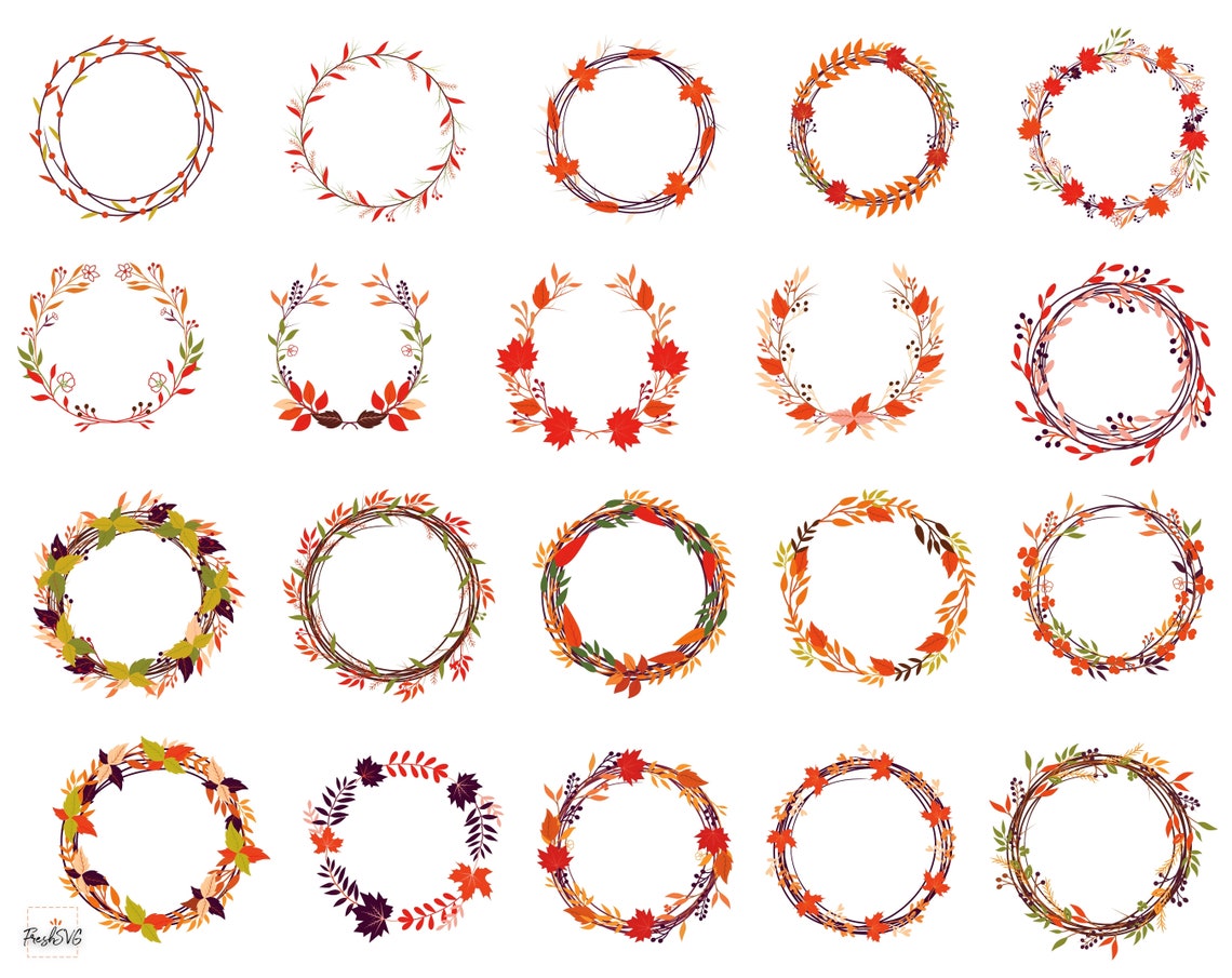 Autumn Wreath SVG Autumn Wreath Bundle SVG Autumn Wreath | Etsy