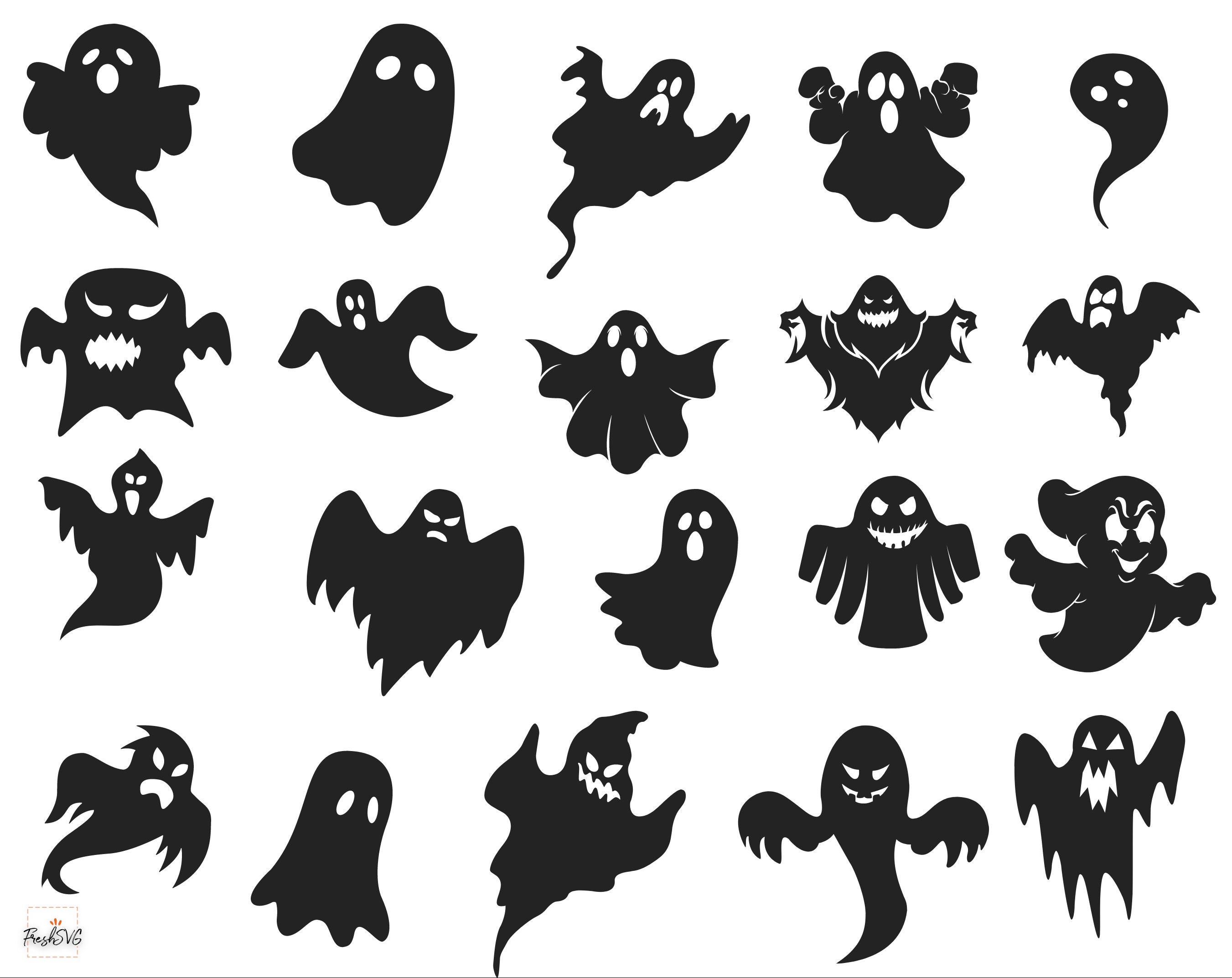 Halloween Ghost SVG Ghost Face Svg Halloween Ghost Bundle - Etsy UK