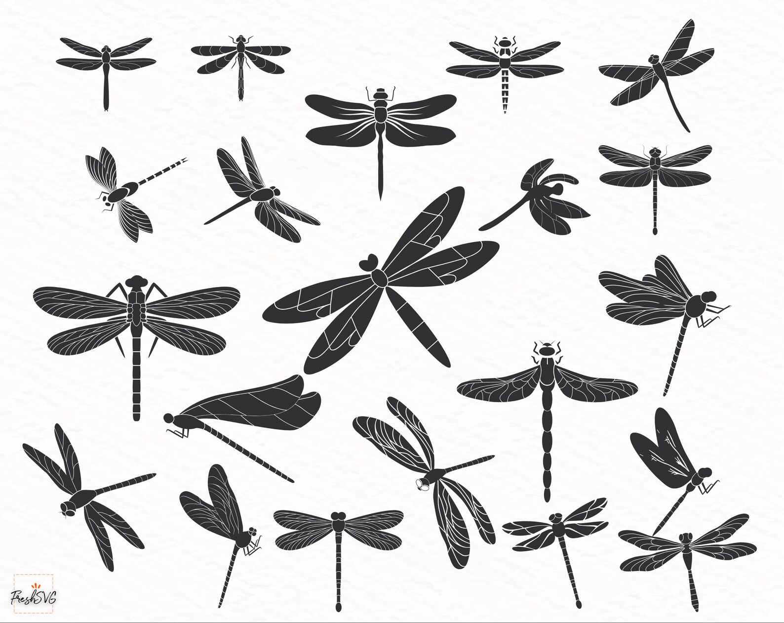 Dragon Fly SVG, Dragon Fly Bundle SVG, Dragon Fly Silhouette, Dragon ...