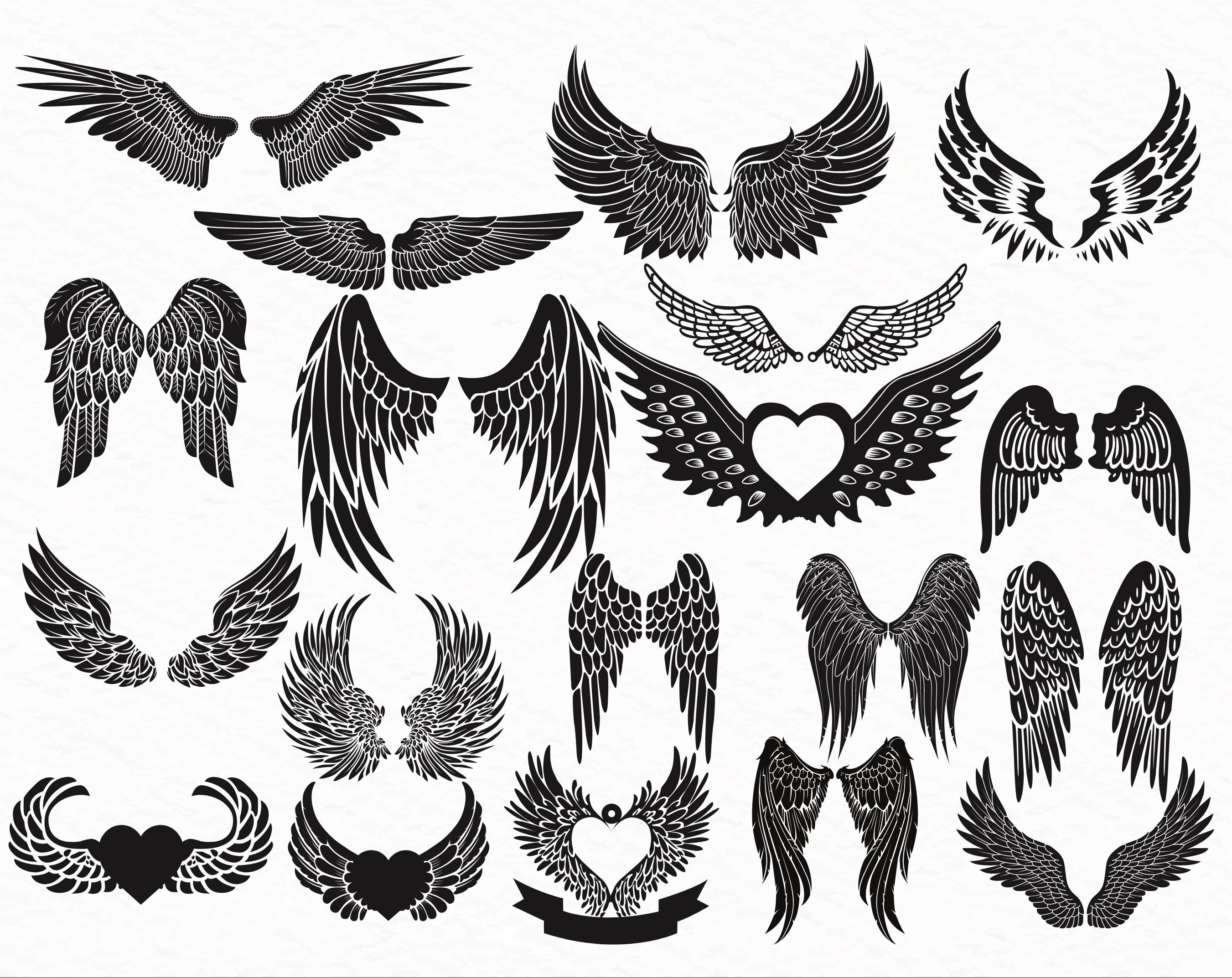 Angel Wings SVG Bundle Angel Wings Wings SVG Angel Wings - Etsy Canada