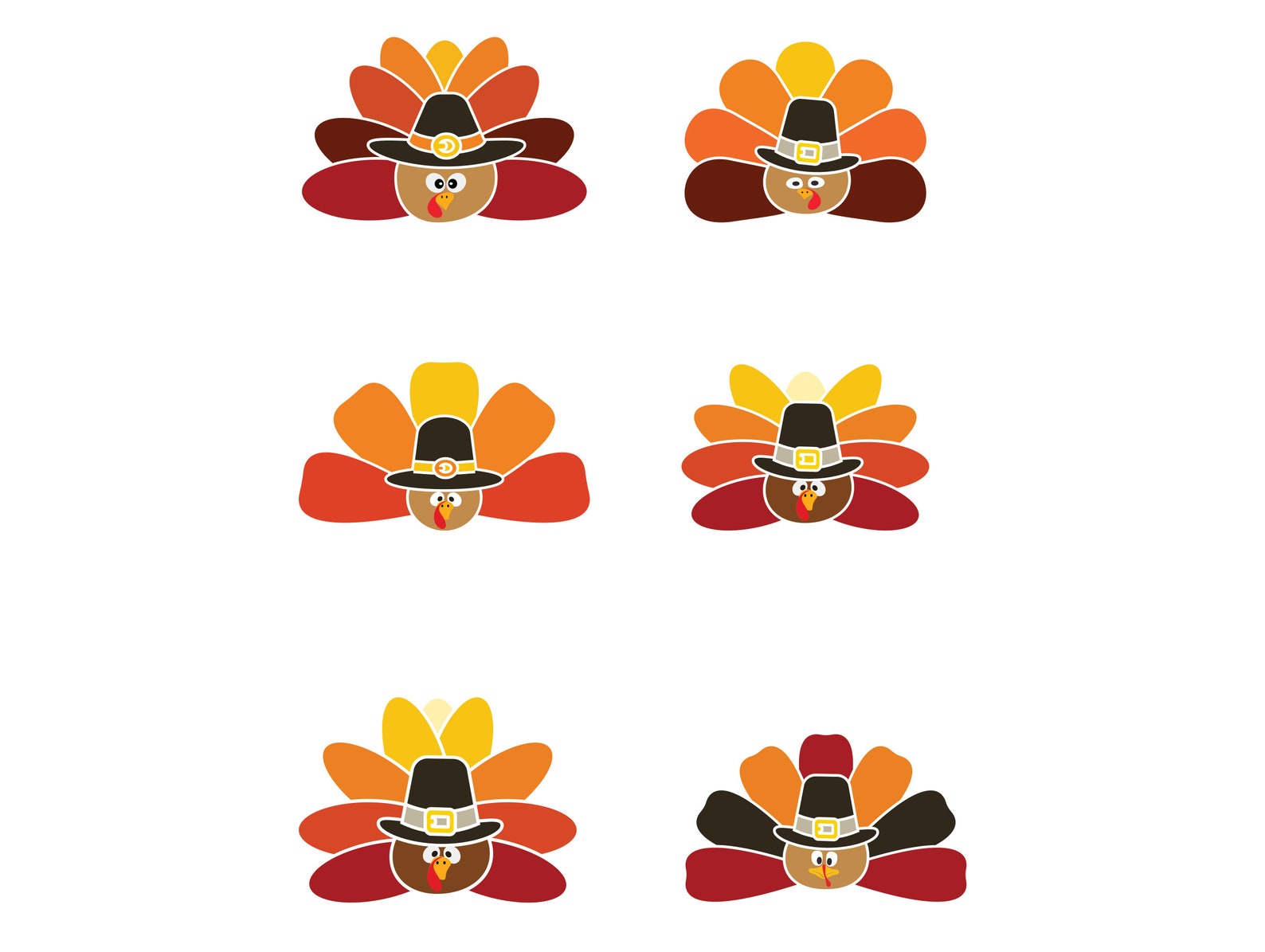 Thanksgiving SVG Pilgrim Hat Turkey SVG Thanksgiving Clipart - Etsy