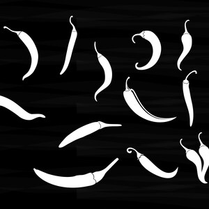 Chilli SVG, Chilli Bundle SVG, Chilli Silhouette, Chilli Clipart ...