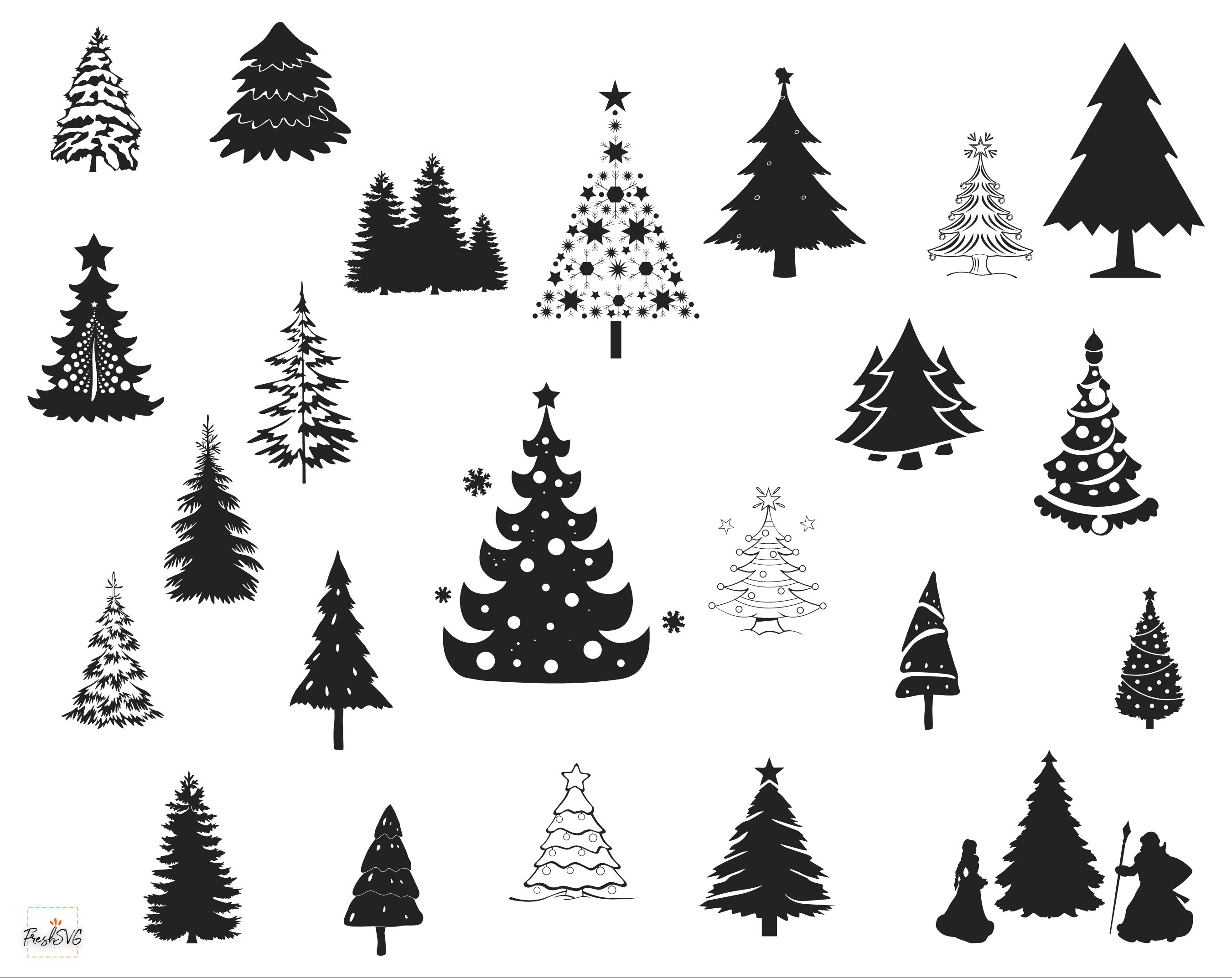 Christmas Tree SVG Christmas Tree Bundle SVG Christmas Tree | Etsy