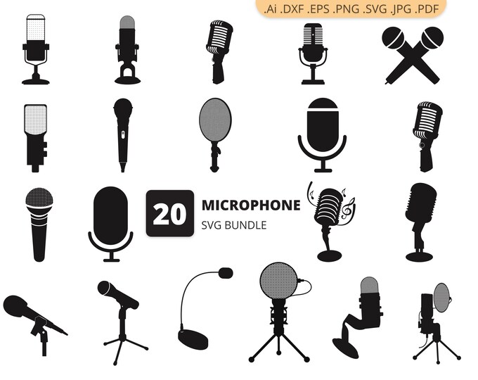 SVG, Microphone Svg, Microphone Icon Svg, Radio Microphone Svg, Musical ...