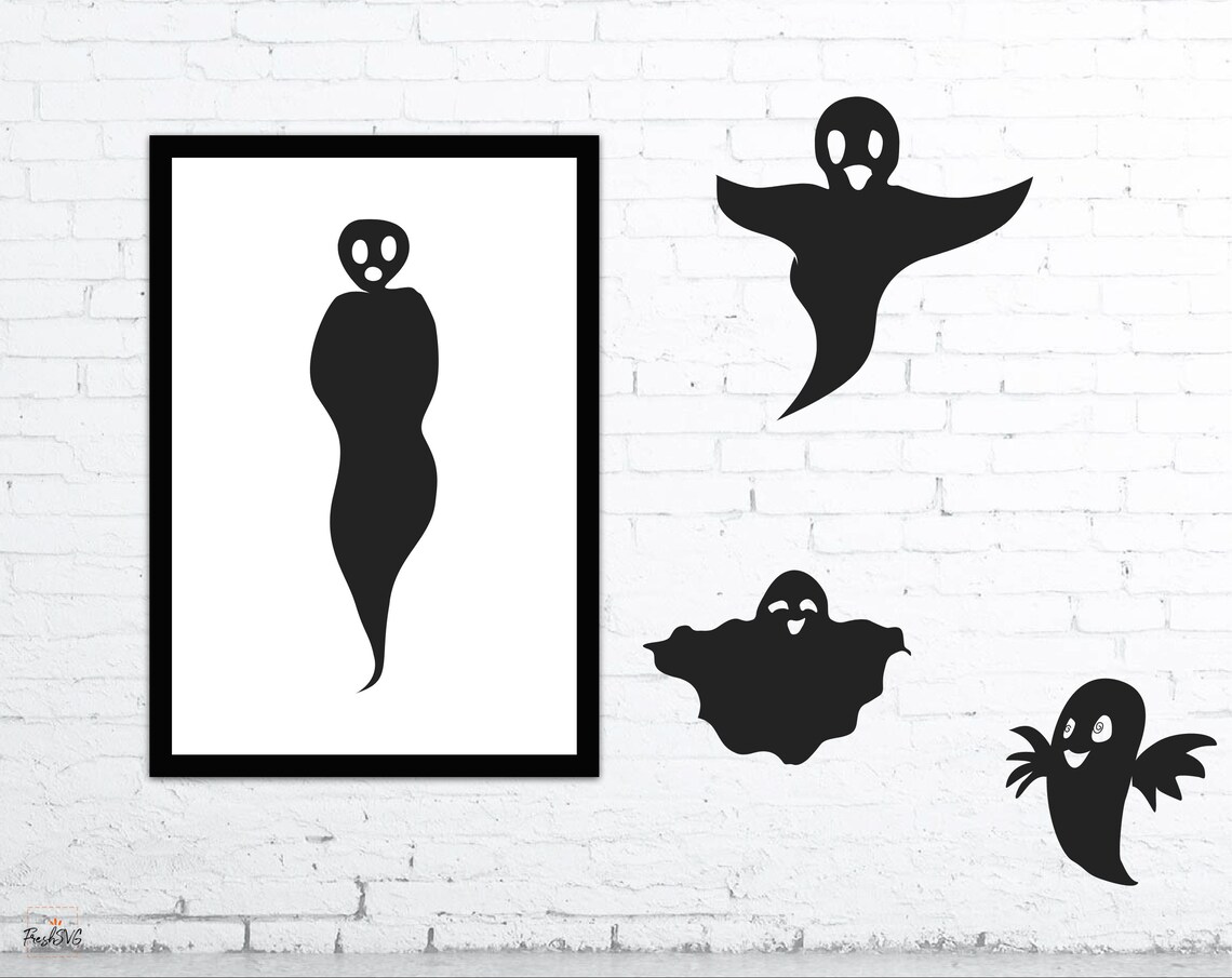 Ghost SVG Ghost Bundle SVG Ghost Silhouette Halloween Ghost - Etsy