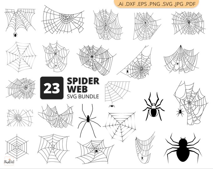 Spider Web Svg - Etsy Canada