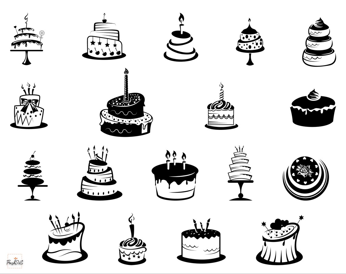 Birthday Cake SVG Birthday Cake Bundle SVG Birthday Cake - Etsy