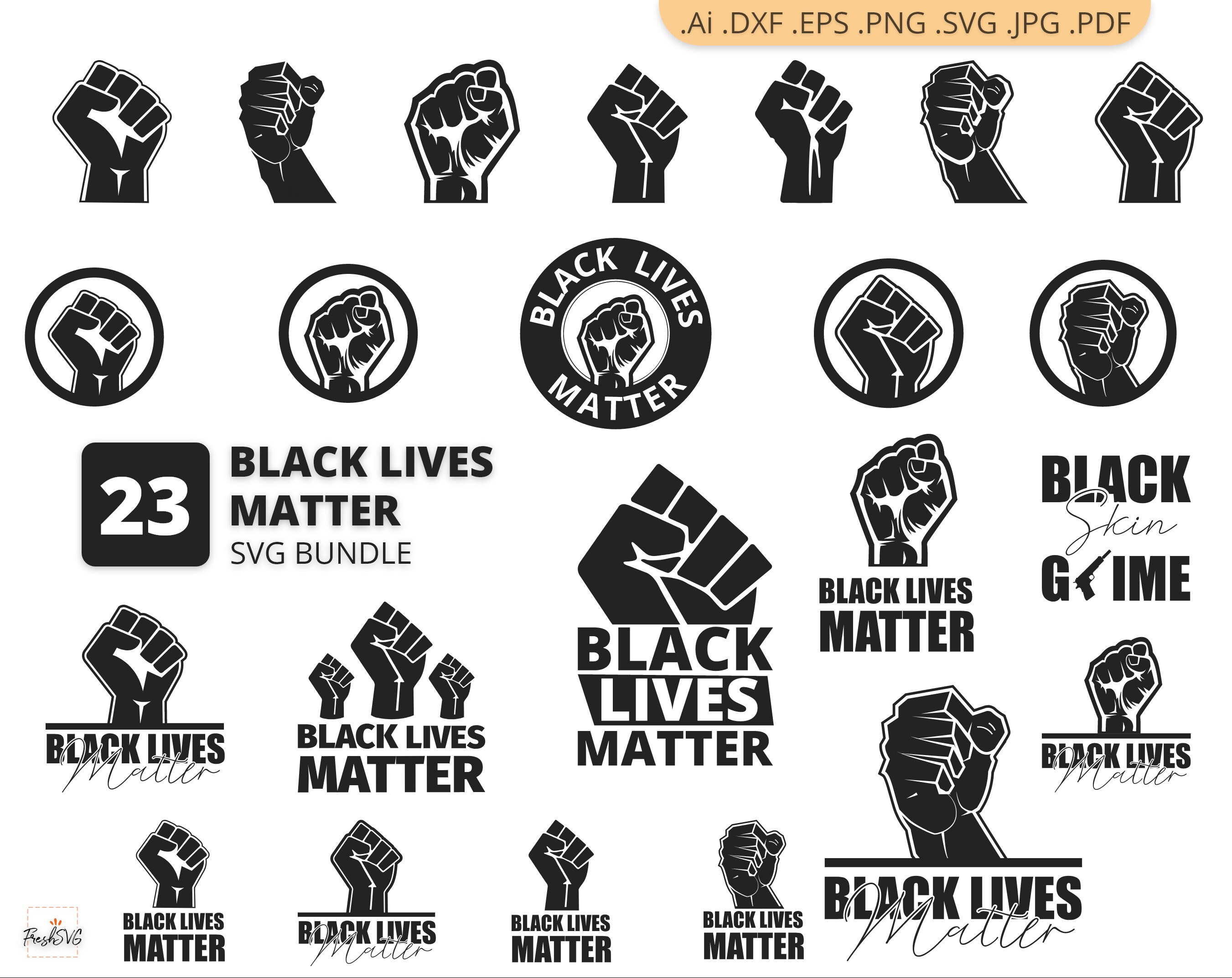 Black Lives Matter SVG Black Lives Matter Bundle SVG Black | Etsy