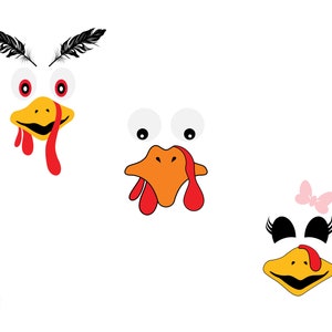 Turkey Face SVG, Turkey Face SVG Bundle, Turkey Face Silhouette, Turkey ...