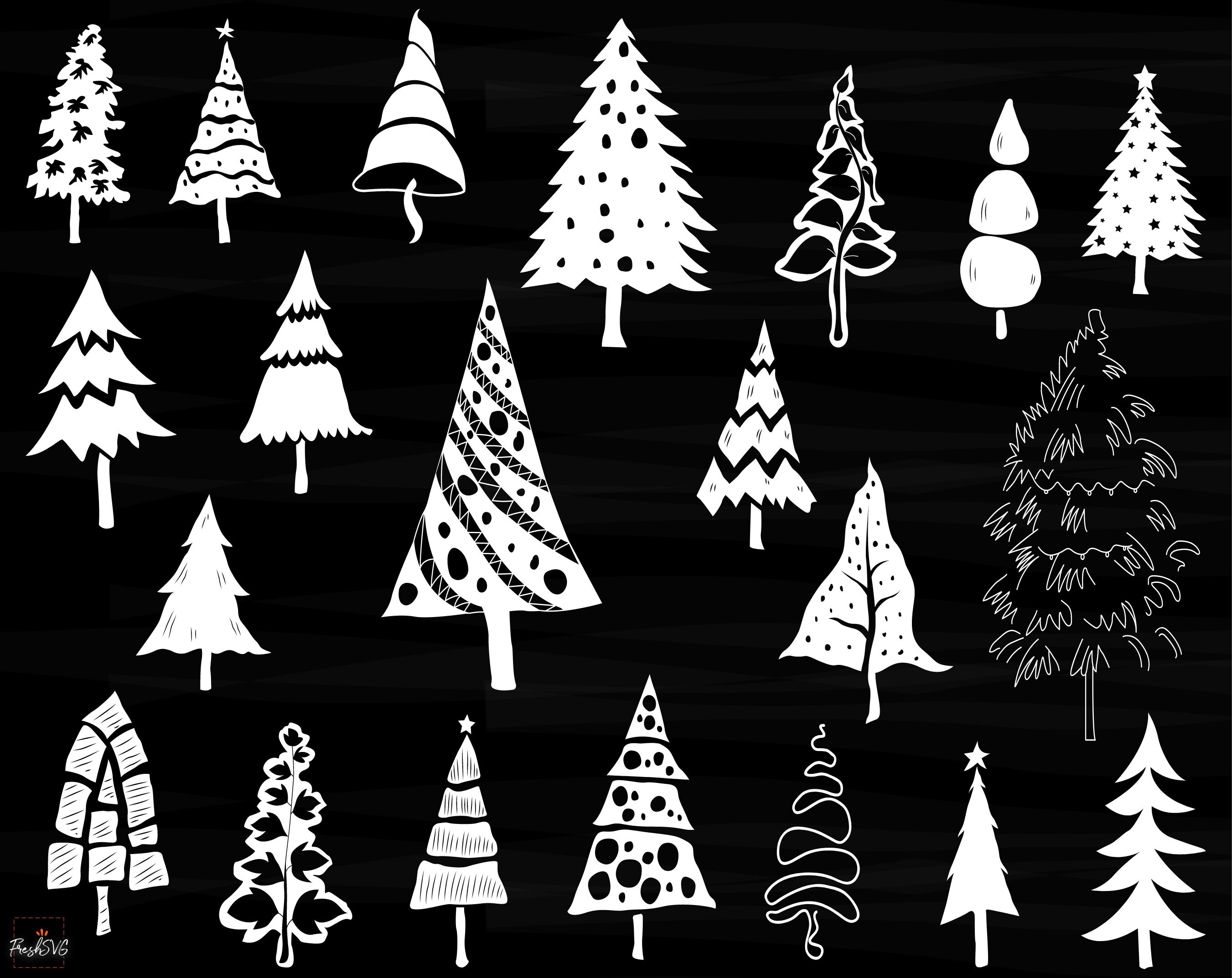 Pine Tree SVG Christmas Tree SVG Christmas Tree Bundle SVG - Etsy