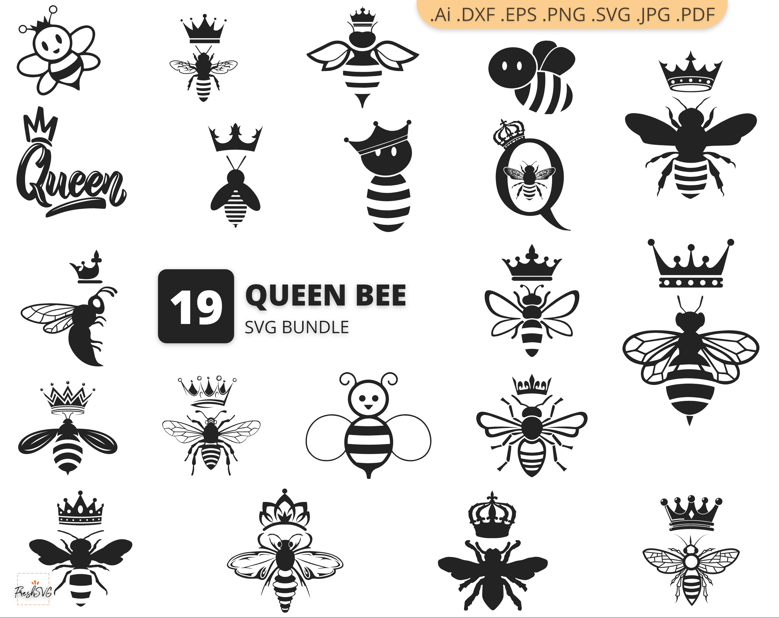 Queen Bee Silhouette