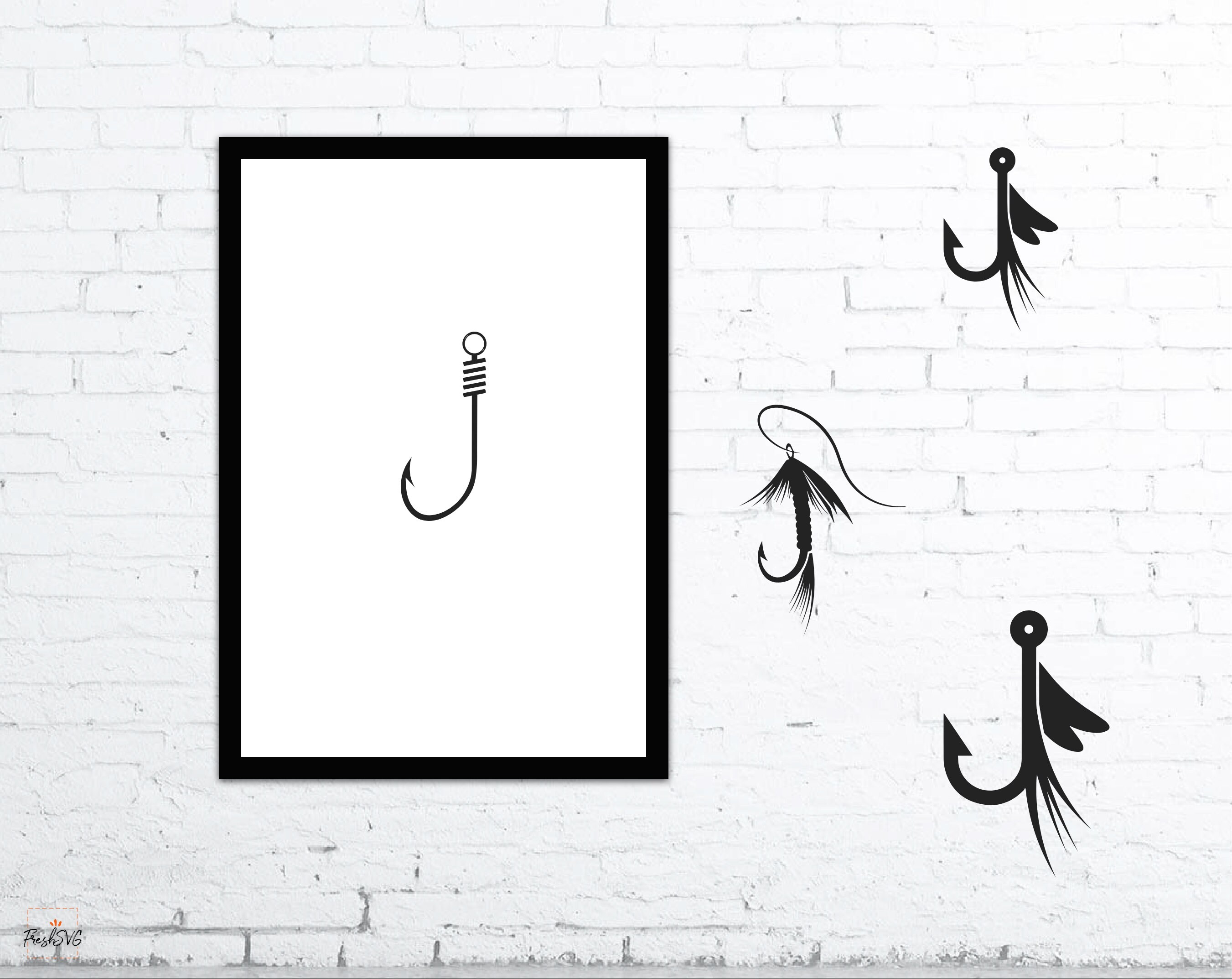 Fish Hook SVG Fish Hook Bundle SVG Fish Hook Silhouette - Etsy