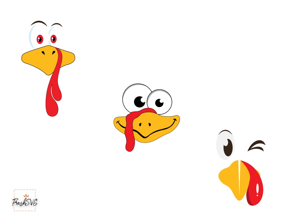 Turkey Face SVG Turkey Face SVG Bundle Turkey Face - Etsy