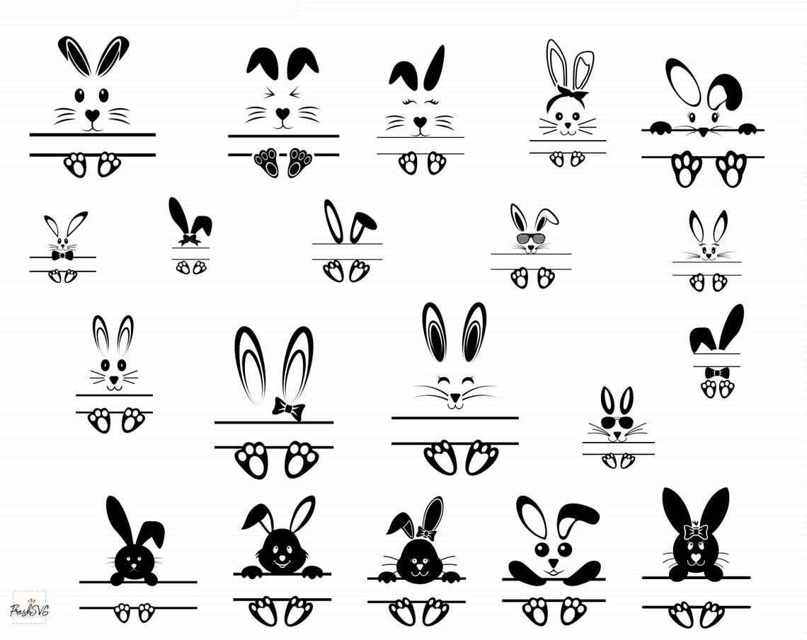 Bunny Name Frame SVG Bunny Name Frame Bundle SVG Bunny Name - Etsy