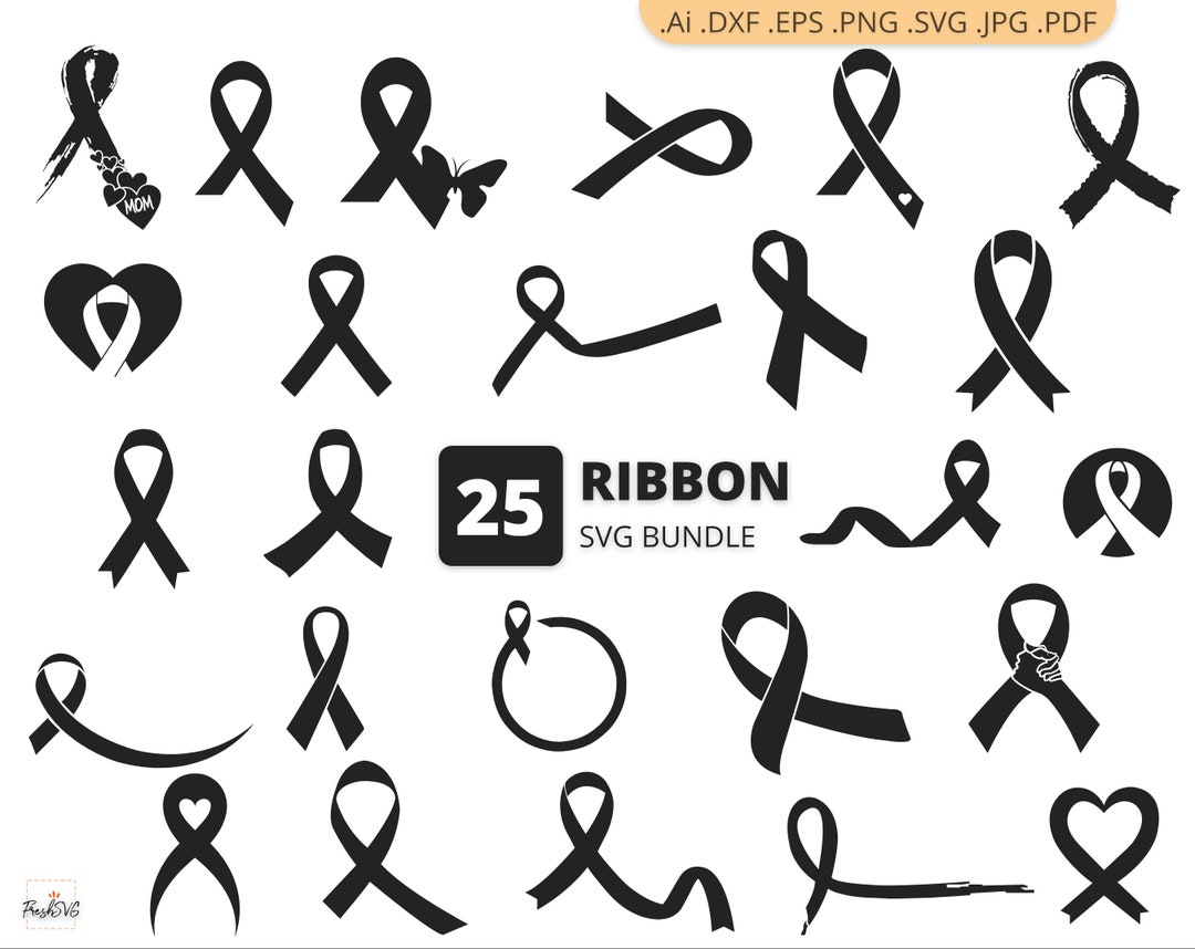 Ribbon SVG, Ribbon Bundle SVG, Ribbon Silhouette, Ribbon Clipart ...