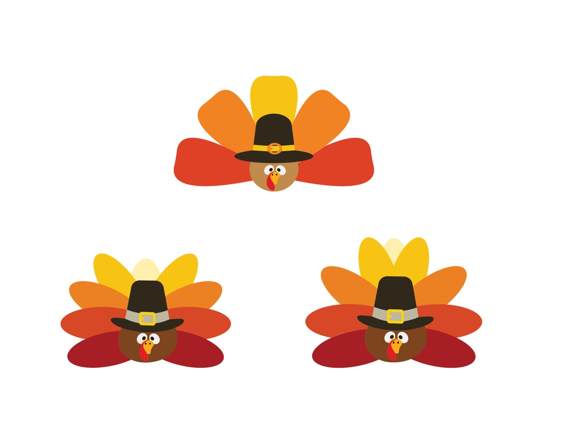 Thanksgiving SVG Pilgrim Hat Turkey SVG Thanksgiving Clipart - Etsy