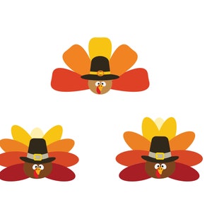 Thanksgiving SVG, Pilgrim Hat Turkey SVG, Thanksgiving Clipart ...