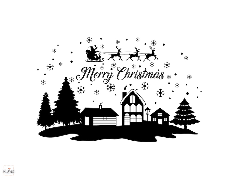 Christmas Santa SVG Christmas Scene SVG Christmas Santa - Etsy