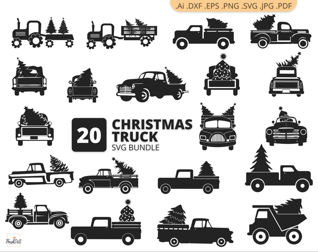 Christmas Truck SVG, Christmas Truck Bundle SVG, Christmas Truck ...