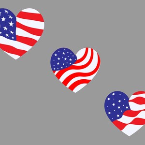 4th of July, American Flag Heart SVG, USA Flag Heart SVG Bundle ...