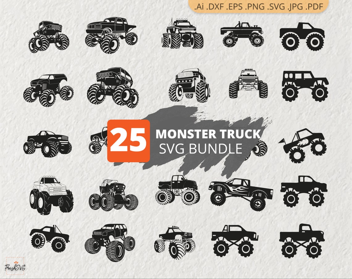 Monster Truck Monster Truck SVG Bundle Monster Truck SVG - Etsy