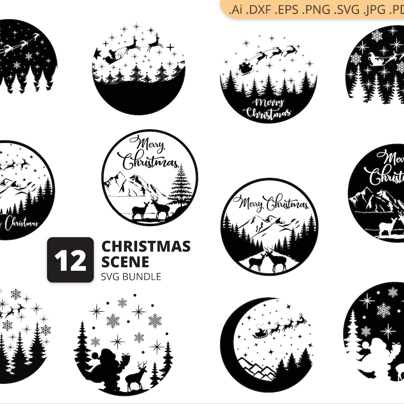 Christmas Scene - Etsy