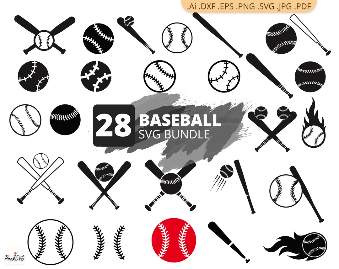 Baseball SVG, Baseball Bundle SVG, Baseball Silhouette, Baseball ...