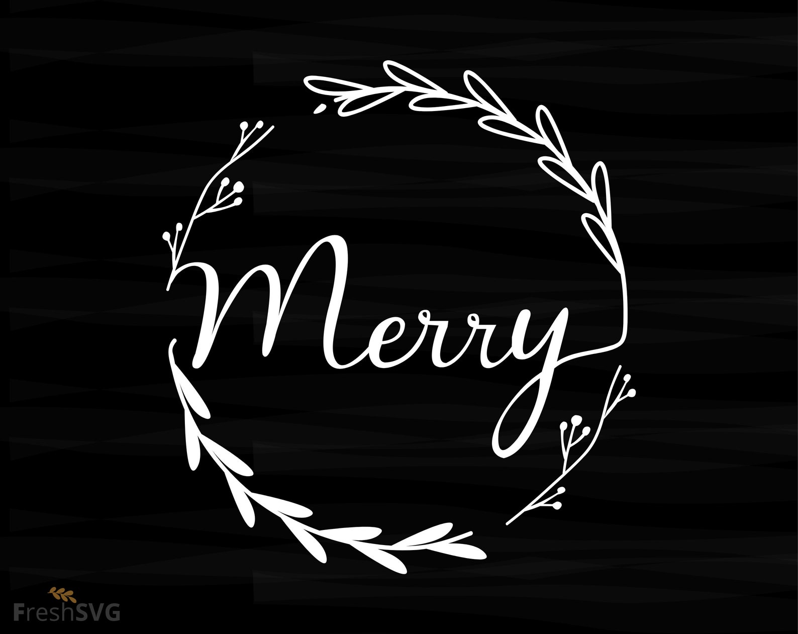 Merry Christmas Merry Wreath Svg Merry DXF Cut File Svg Cut - Etsy