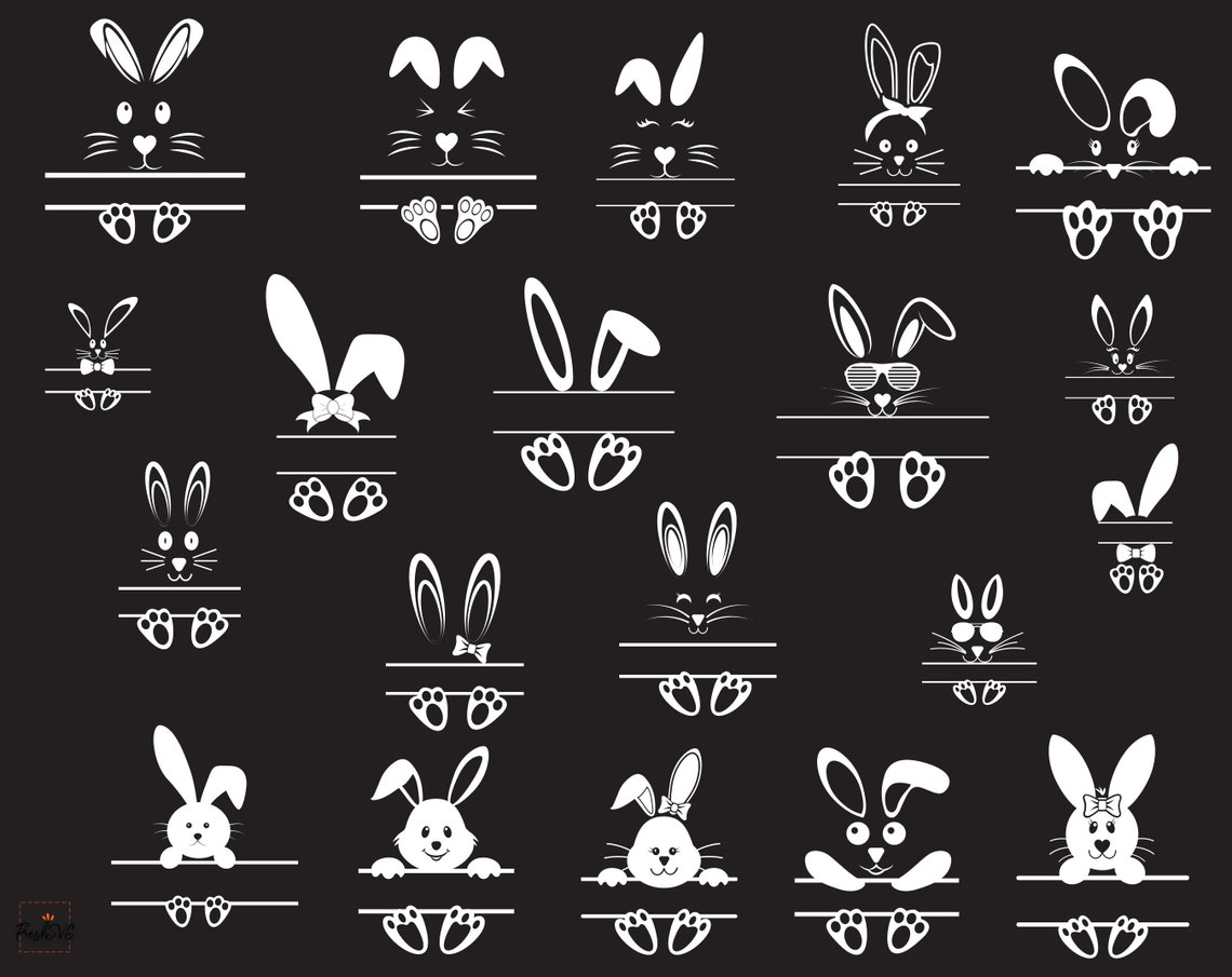 Bunny Name Frame SVG Bunny Name Frame Bundle SVG Bunny Name - Etsy