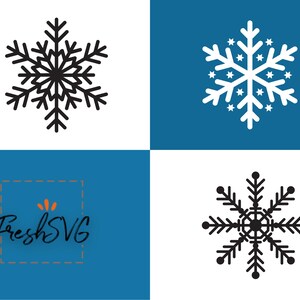 Snowflake SVG, Christmas SVG, Snowflake Bundle SVG, Winter, Silhouette ...